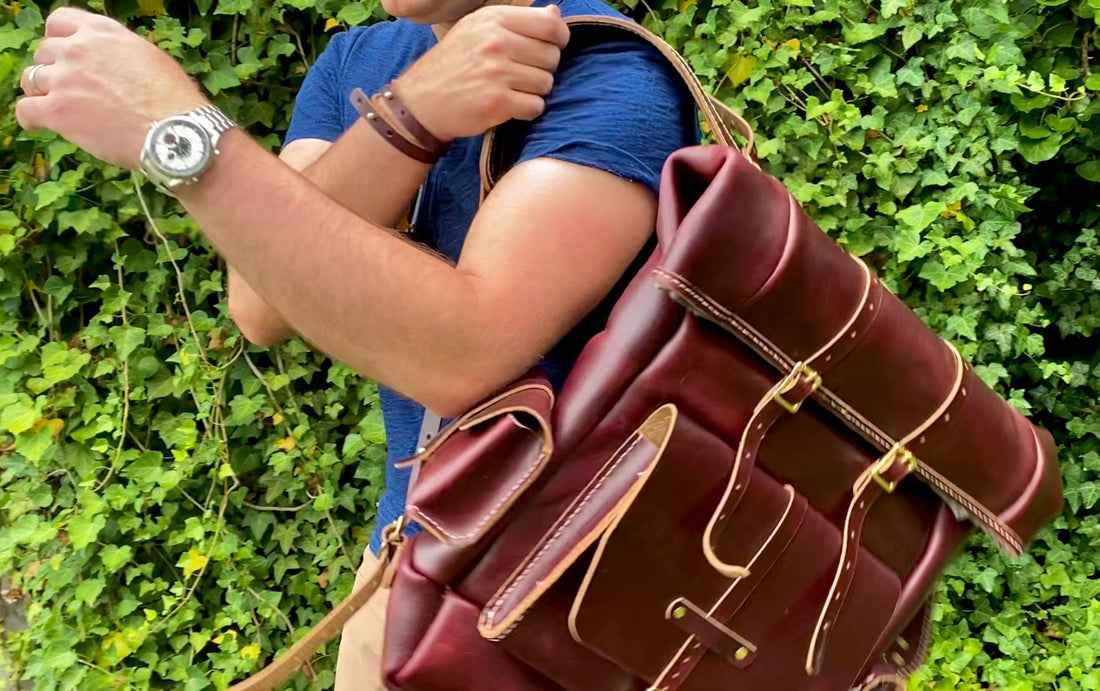 Seidel Oxblood Double Shot Rolltop Expedition Backpack with Lateral ...