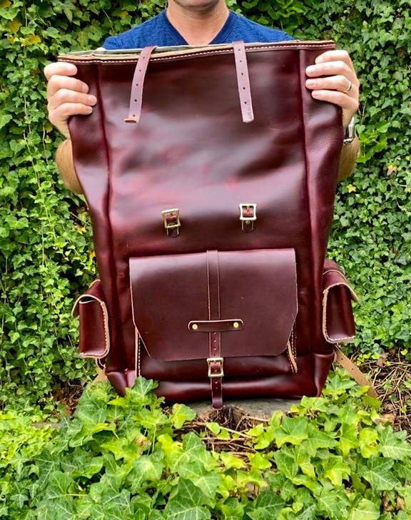 Seidel Oxblood Double Shot Rolltop Expedition Backpack with Lateral ...